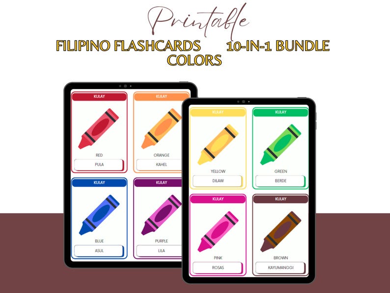 Tagalog Flashcards, Learn Tagalog Easily With Flashcards -digital ...