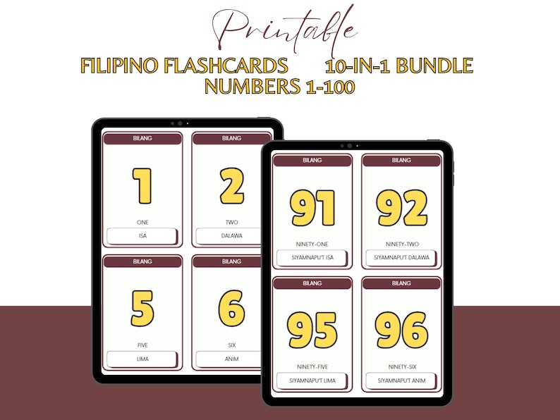 Tagalog Flashcards, Learn Tagalog Easily With Flashcards -digital ...