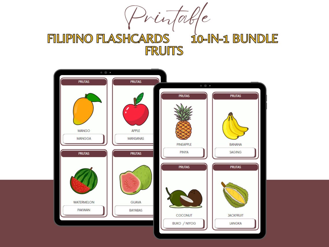 Tagalog Flashcards, Learn Tagalog Easily With Flashcards -digital ...