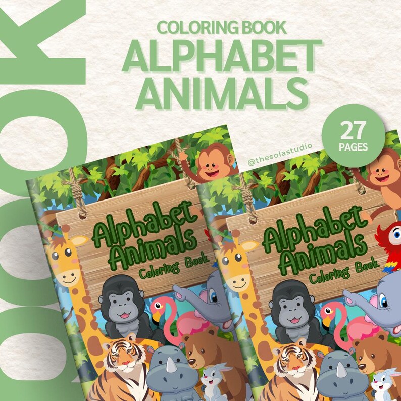 Animal Alphabet Coloring Book, ABC Animal Coloring Book - Interactive ...
