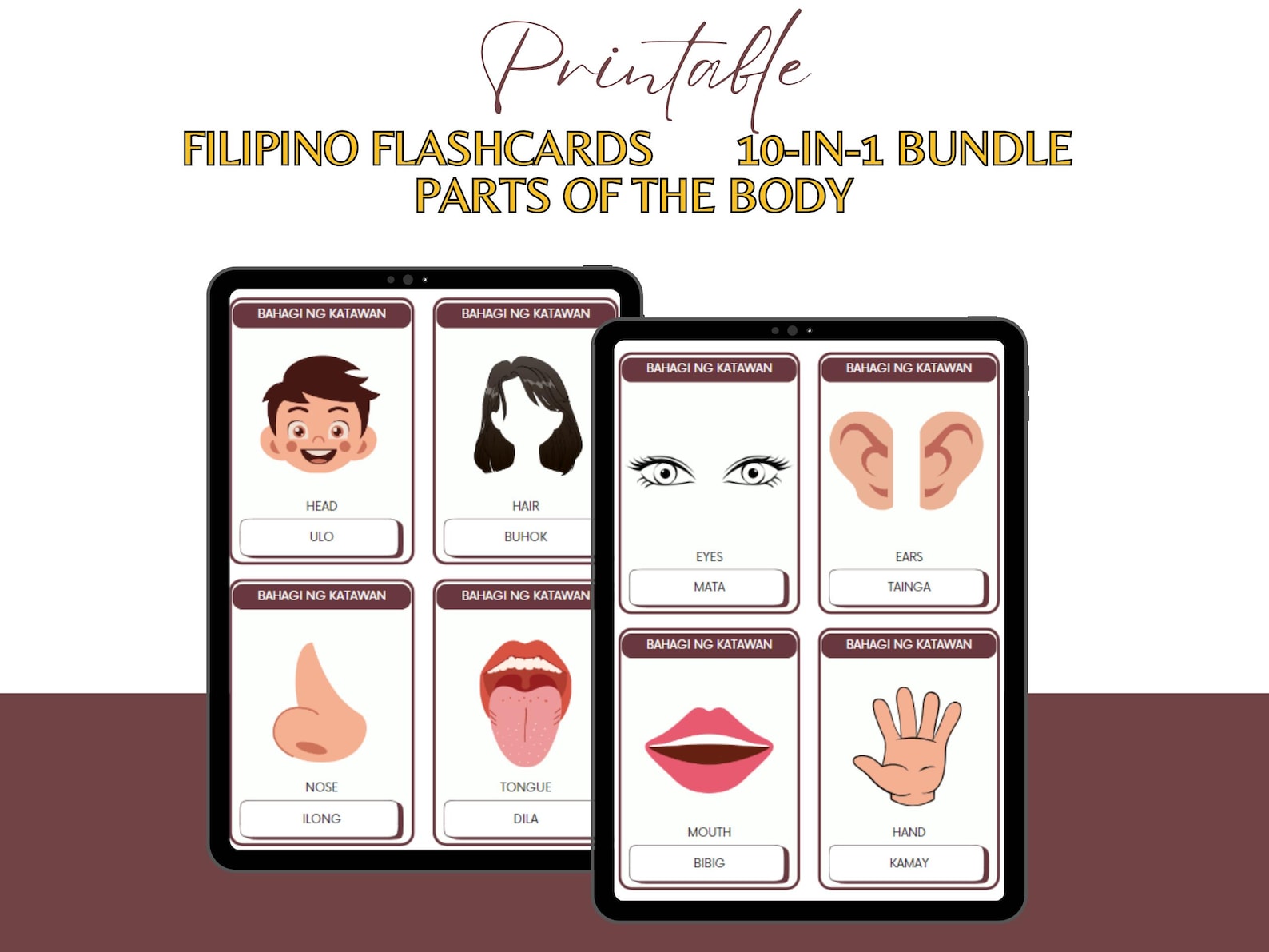 Tagalog Flashcards, Learn Tagalog Easily With Flashcards -digital ...