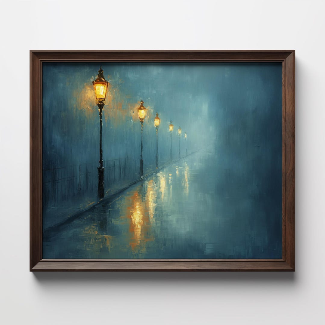 Misty Lights, Fog, Printable Wall Art, Instant Download, Mysterious ...
