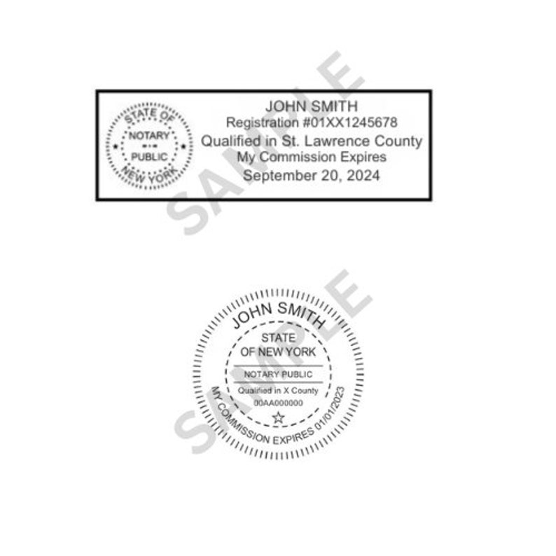 New York Digital Notary Stamps - Etsy