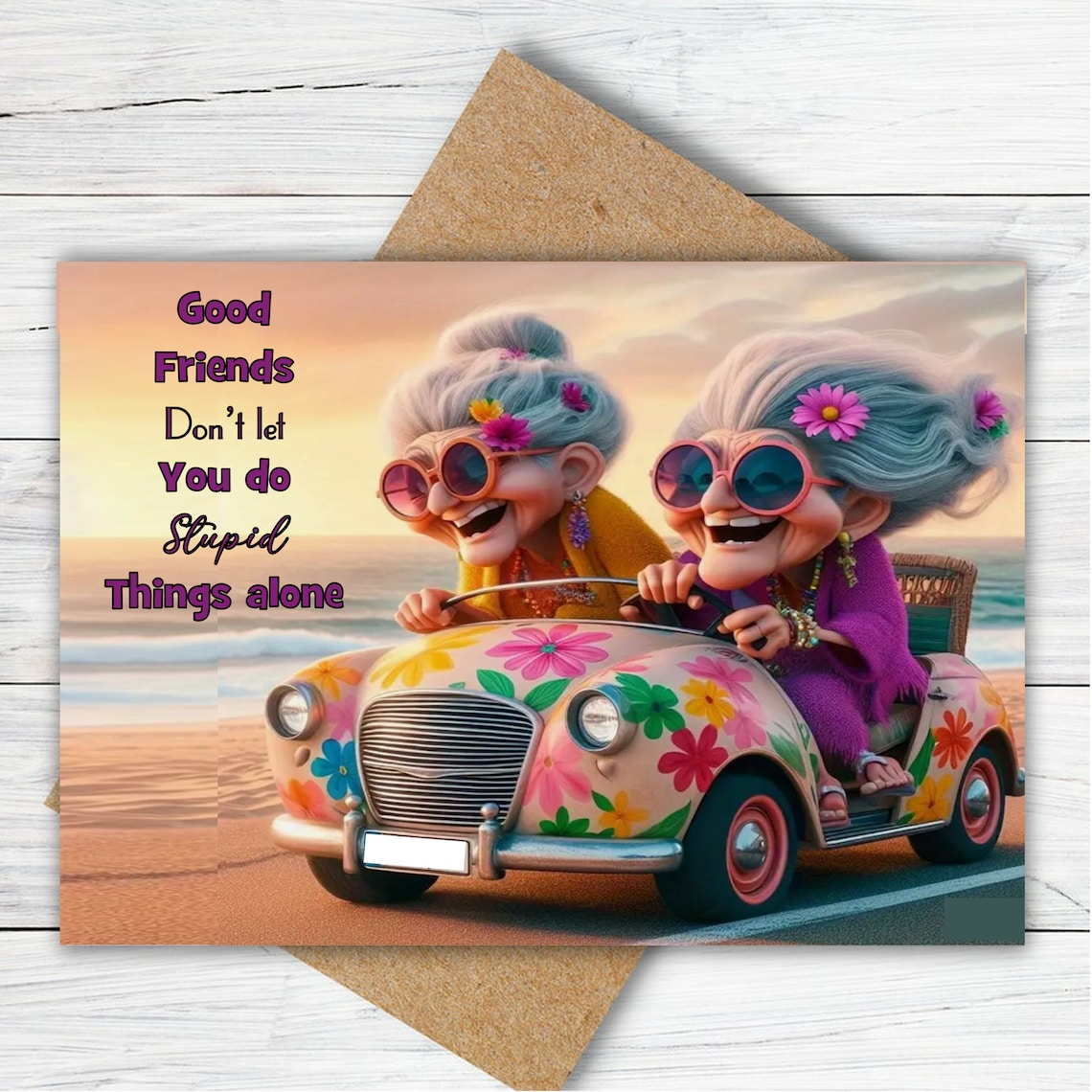 Best Friends Funny Old People Birthday Cards Granny Birthday Card Best ...