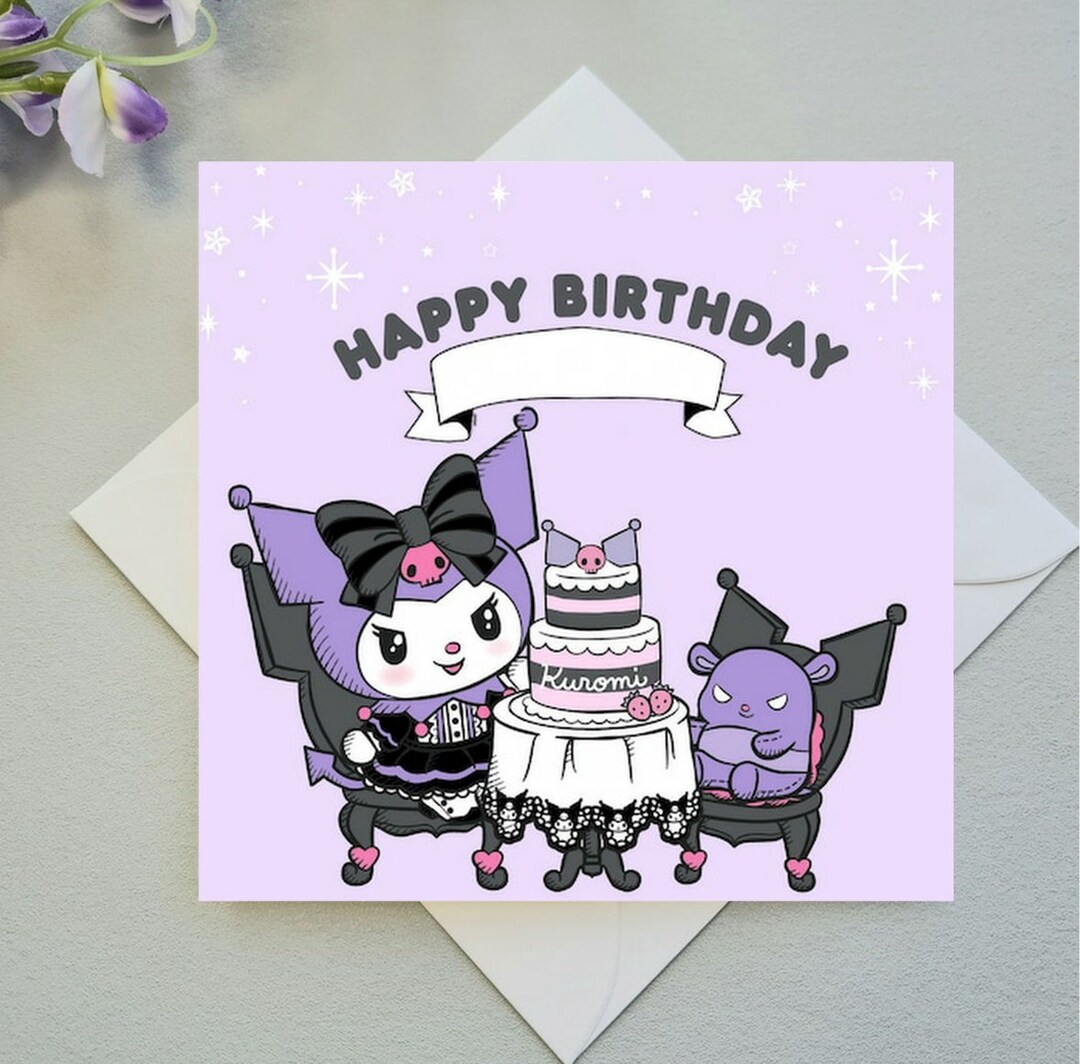 Kuromi Personalised Birthday Card, Birthday Card for Daughter, Card for ...