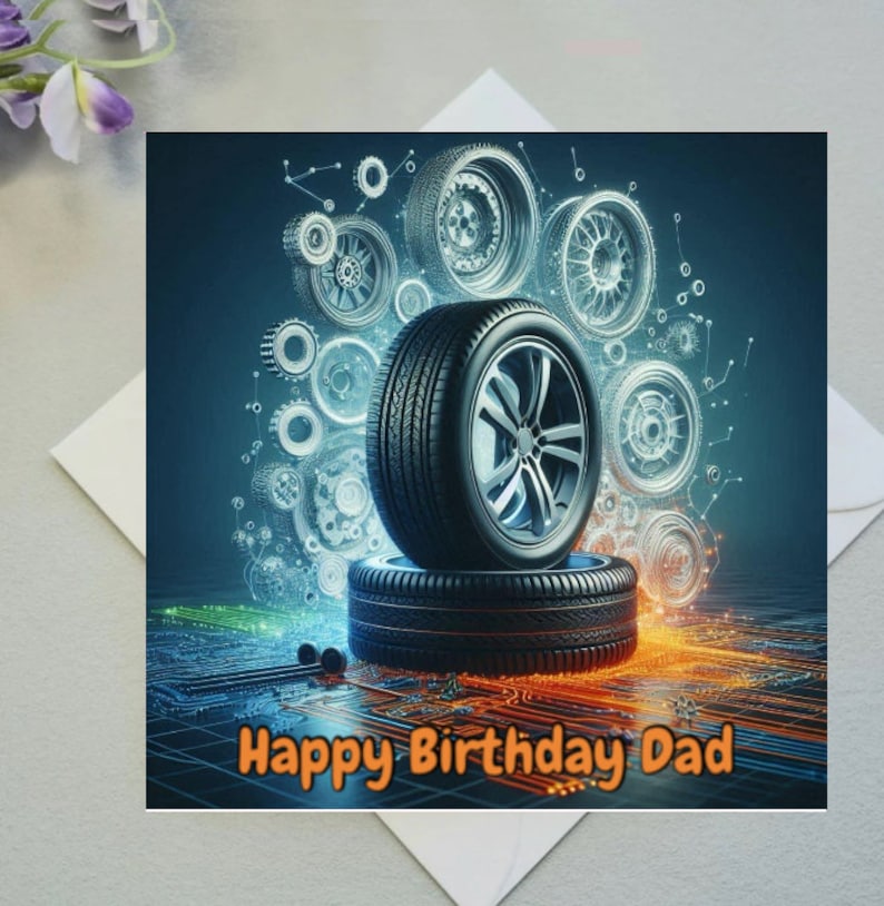 Personalised Birthday Card for Men Car Mechanic Tools Card for Dad ...