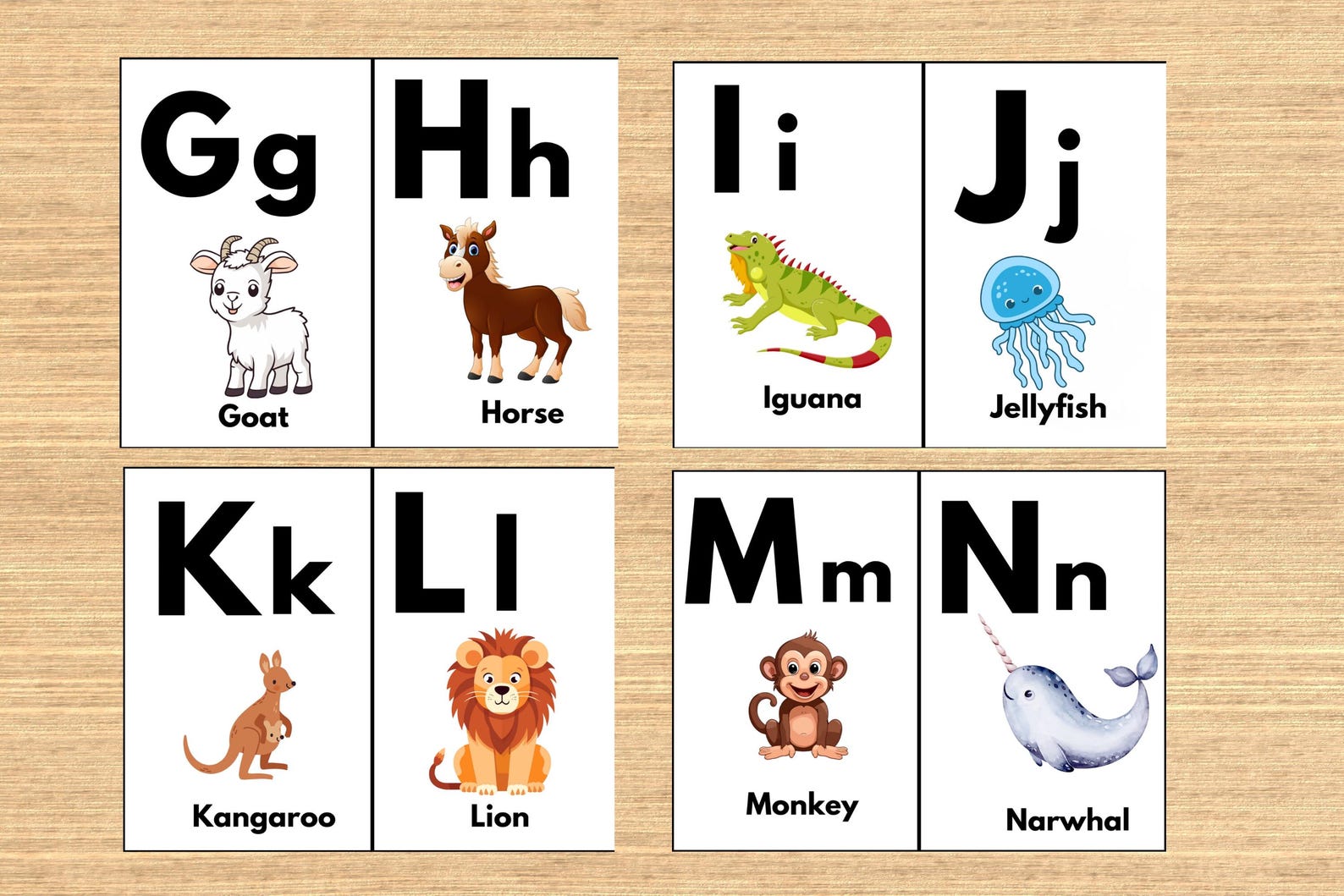 Animal ABC Flashcards,abc Flashcards,printable Flashcards,preschool ...