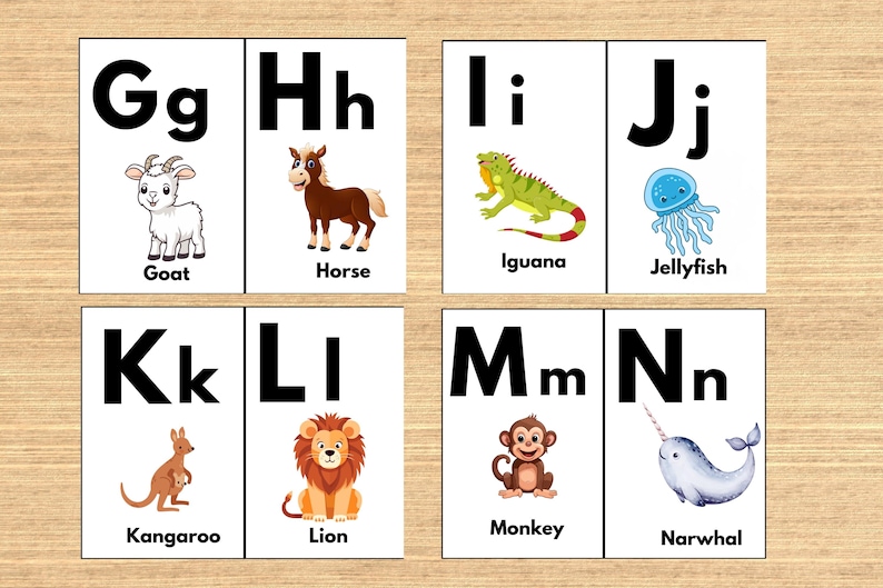 Animal ABC Flashcards,abc Flashcards,printable Flashcards,preschool ...