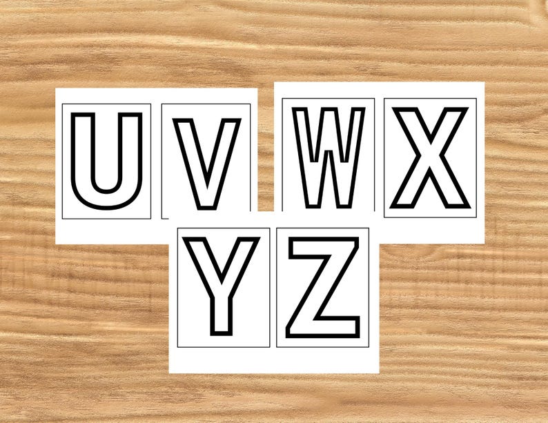 ABC Coloring Flashcards,large Alphabet Color Flashcards,kids Learning ...