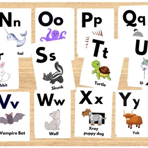 Animal ABC Flashcards,abc Flashcards,printable Flashcards,preschool ...