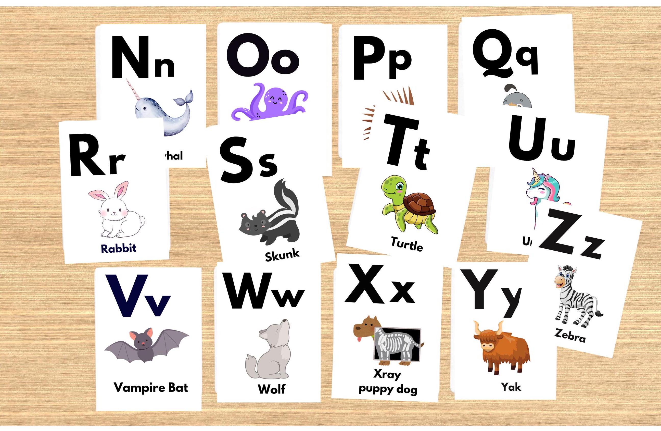 Animal ABC Flashcards,abc Flashcards,printable Flashcards,preschool ...