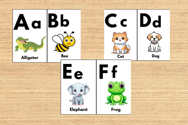 Animal ABC Flashcards,abc Flashcards,printable Flashcards,preschool ...