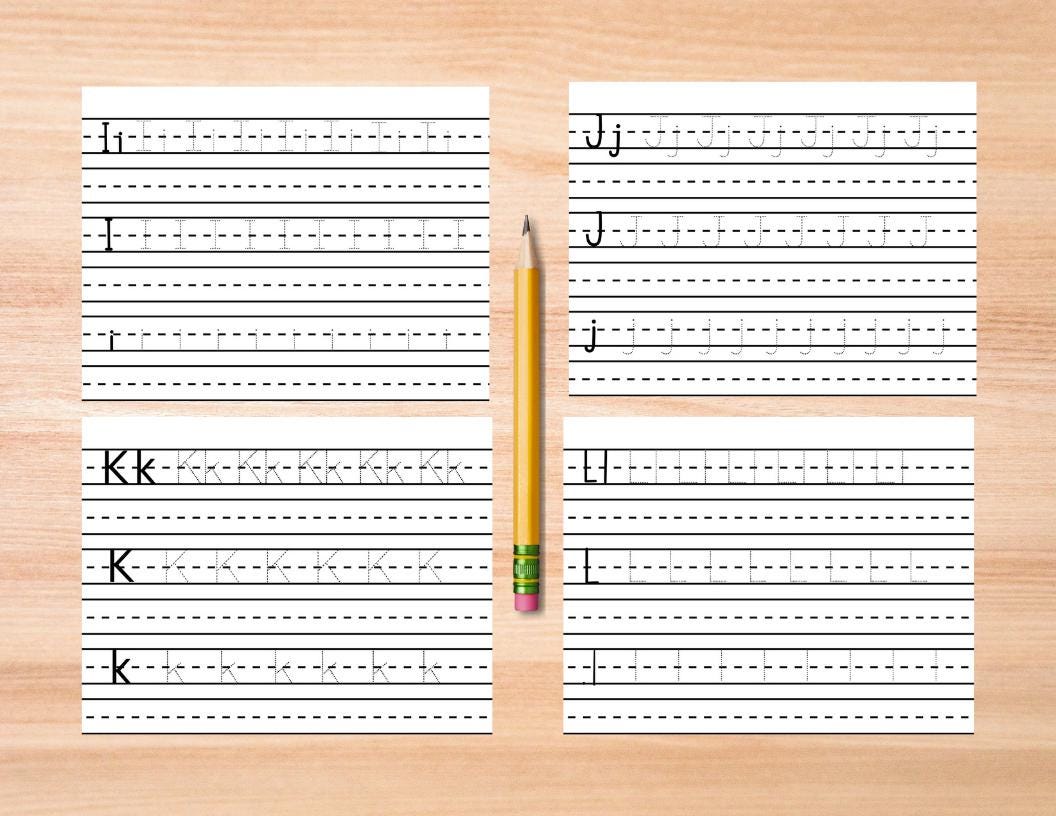 Alphabet Trace Worksheet,handwriting Practice Sheets,upper & Lowercase ...