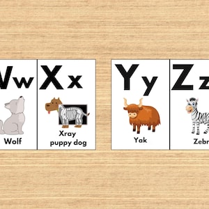 Animal ABC Flashcards,abc Flashcards,printable Flashcards,preschool ...