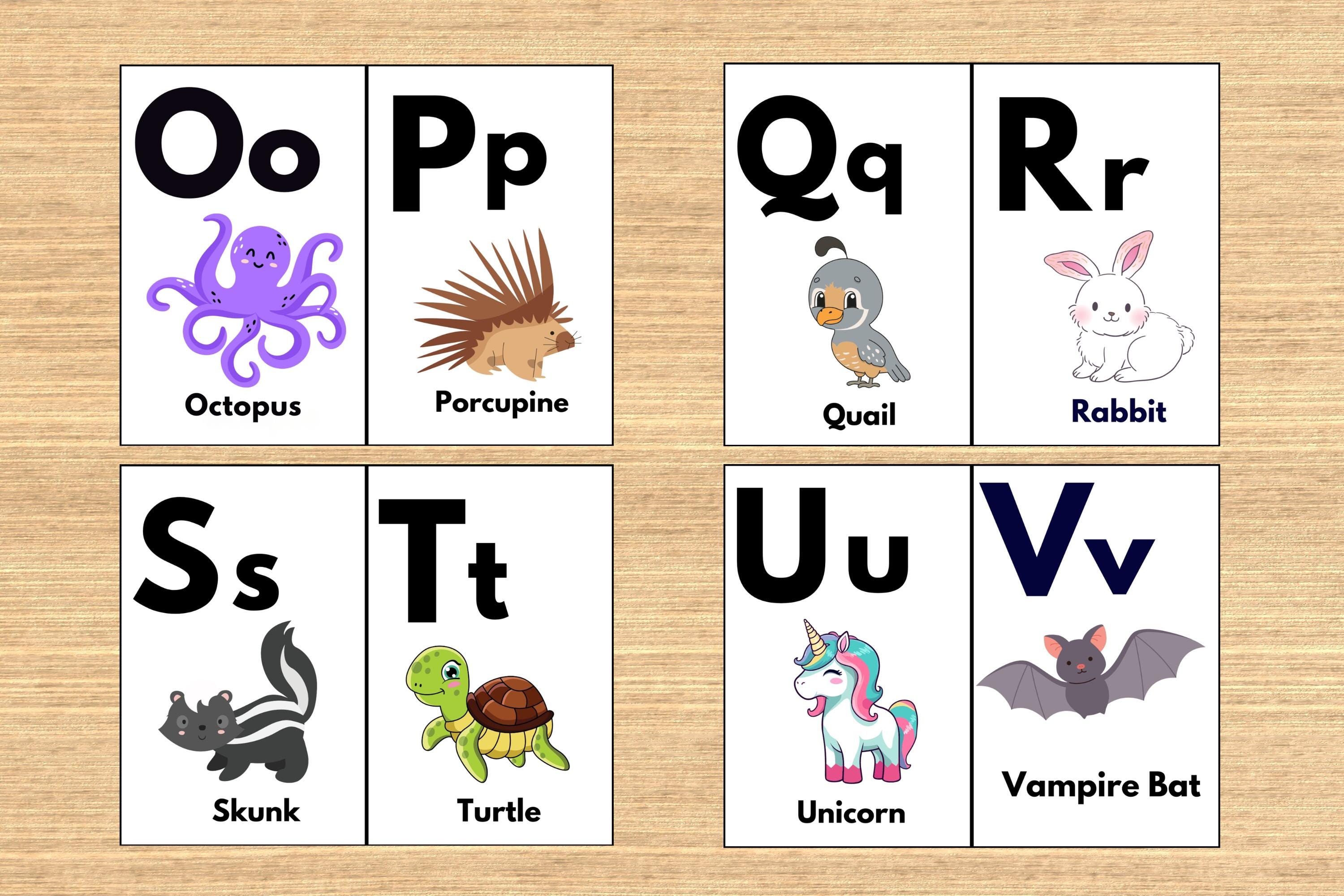 Animal ABC Flashcards,abc Flashcards,printable Flashcards,preschool ...