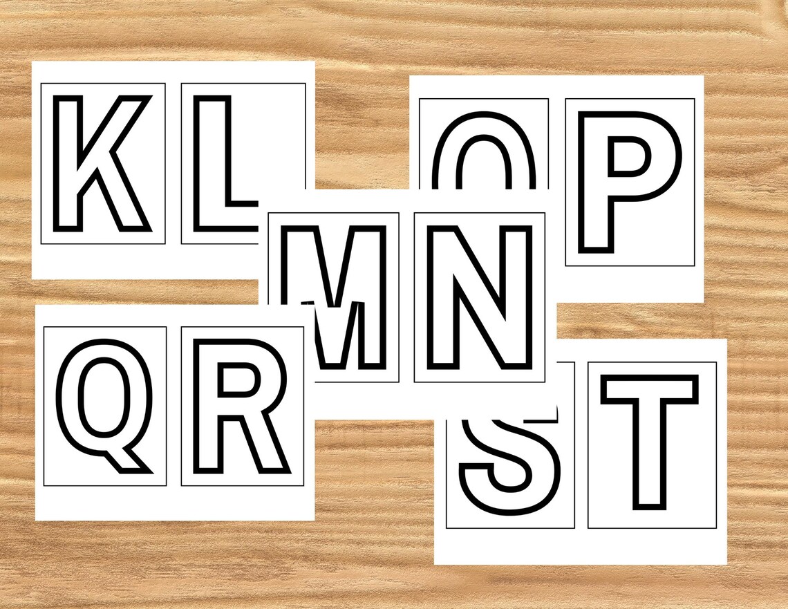 ABC Coloring Flashcards,large Alphabet Color Flashcards,kids Learning ...