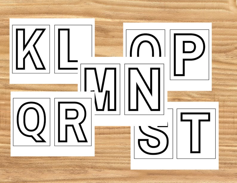 ABC Coloring Flashcards,large Alphabet Color Flashcards,kids Learning ...