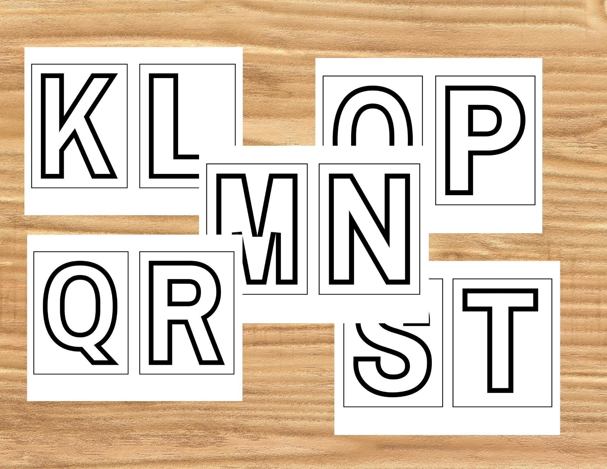 ABC Coloring Flashcards,large Alphabet Color Flashcards,kids Learning ...