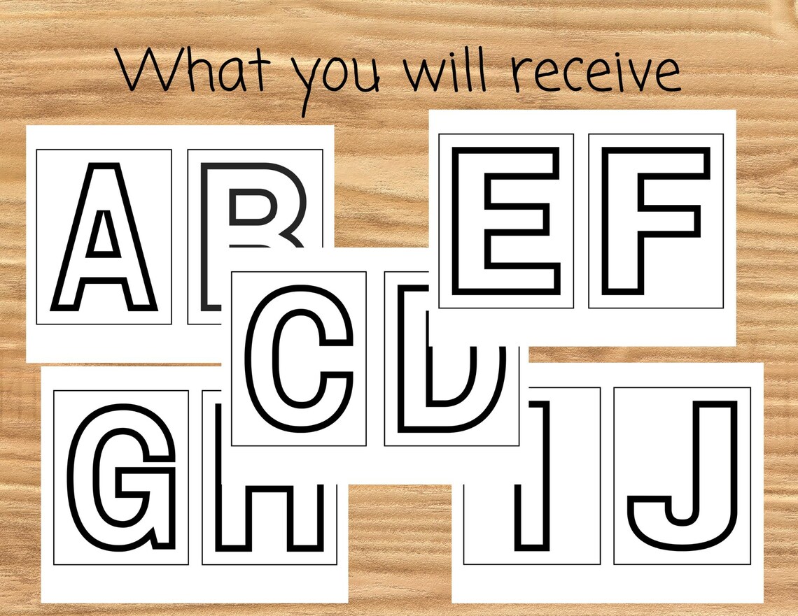 ABC Coloring Flashcards,large Alphabet Color Flashcards,kids Learning ...