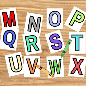 ABC Coloring Flashcards,large Alphabet Color Flashcards,kids Learning ...