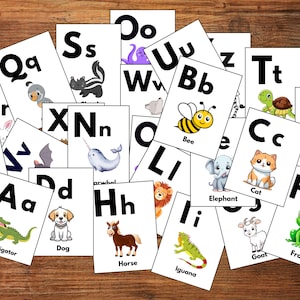 Animal ABC Flashcards,abc Flashcards,printable Flashcards,preschool ...