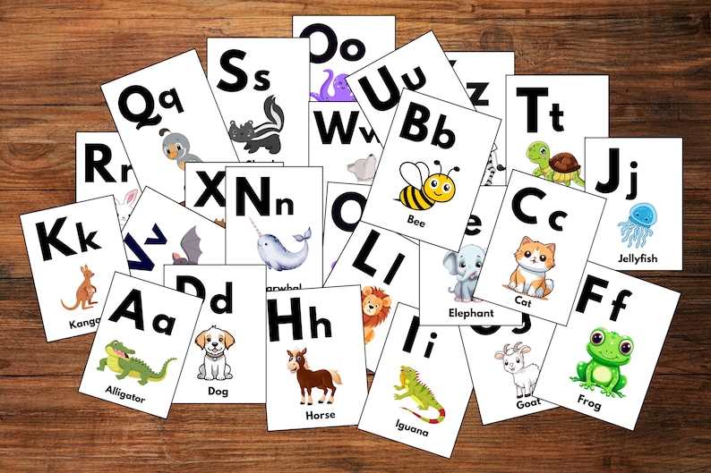 Animal ABC Flashcards,abc Flashcards,printable Flashcards,preschool ...