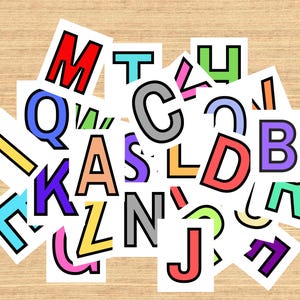 ABC Coloring Flashcards,large Alphabet Color Flashcards,kids Learning ...