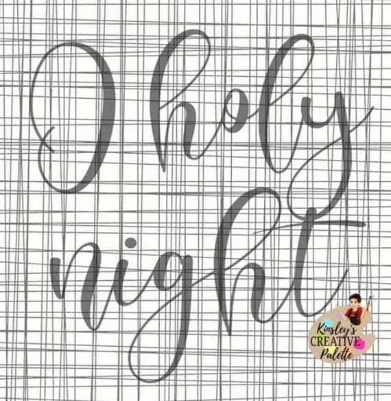 O Holy Night TRACEABLE Lettering Template TRACEABLE Hand - Etsy
