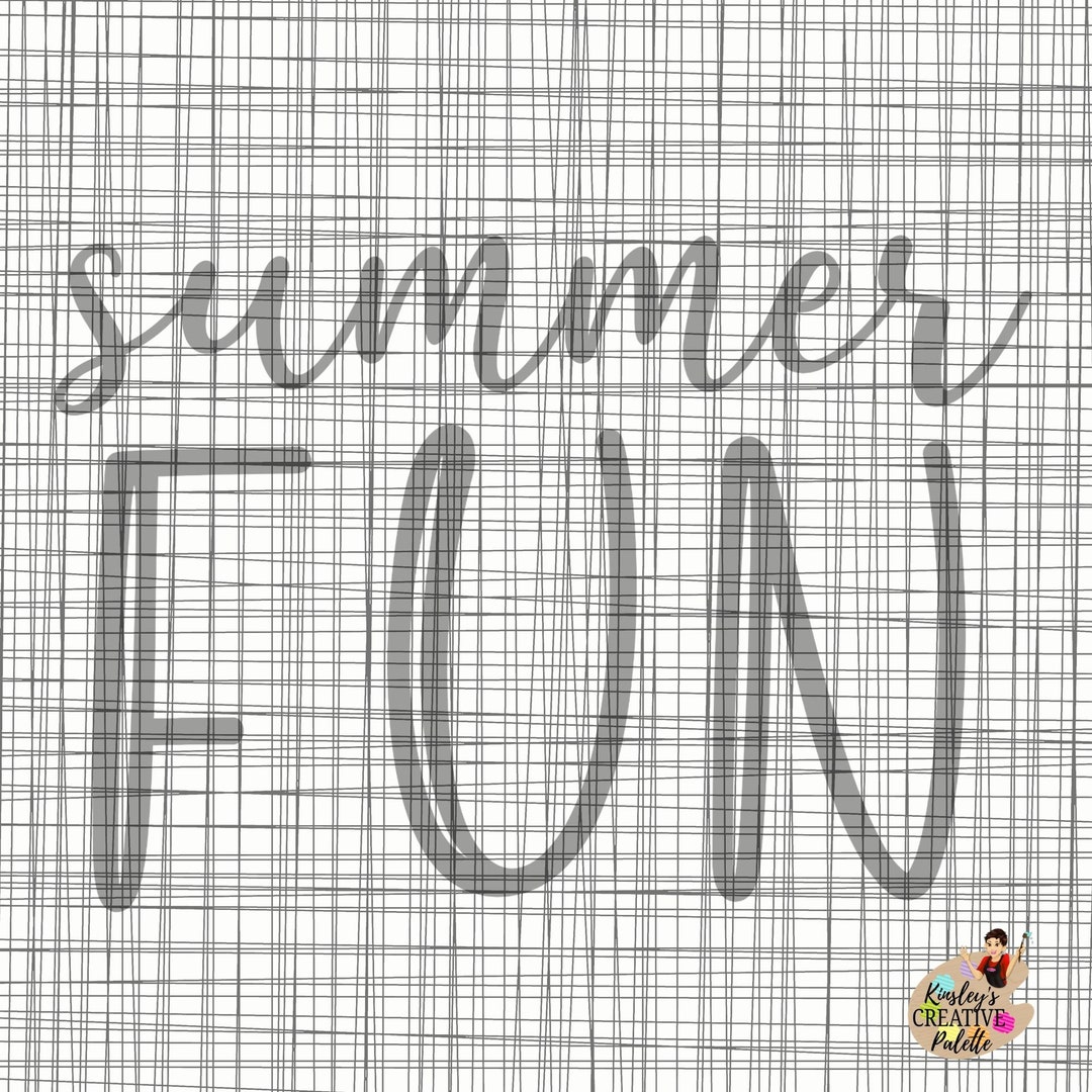 Summer Fun TRACEABLE Lettering Template Hand Lettering SVG Cut File ...