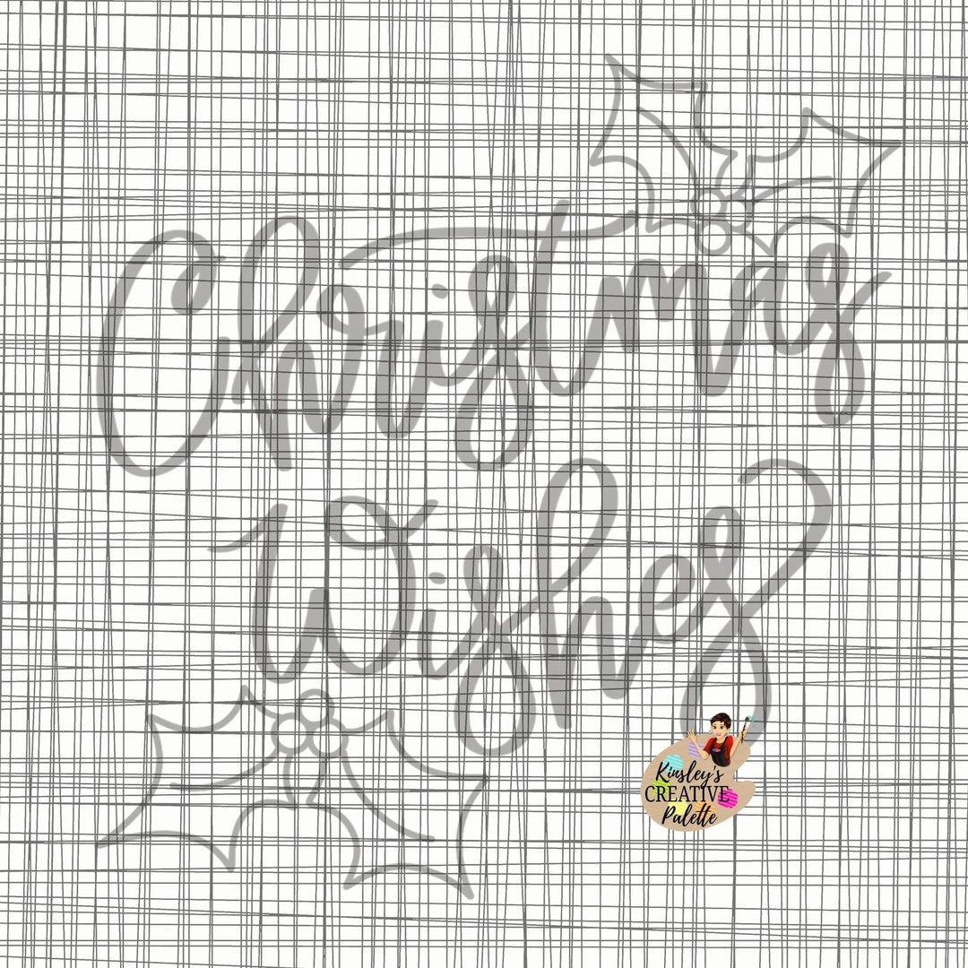Christmas Wishes With Holly TRACEABLE Lettering Template Hand Lettering ...