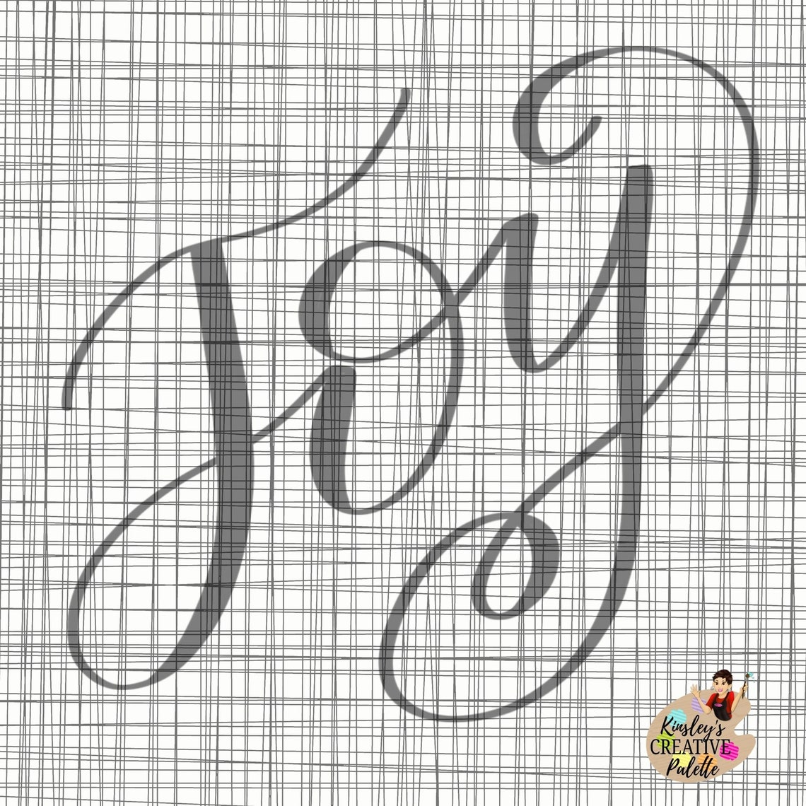 Joy TRACEABLE Lettering Template Hand Lettering SVG Cut - Etsy