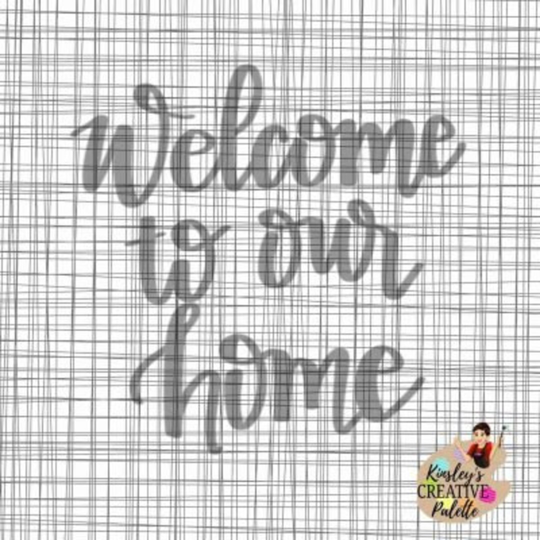 Welcome to Our Home TRACEABLE Lettering Template Hand Lettering SVG Cut ...