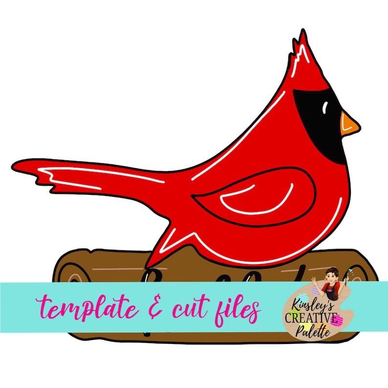 Christmas Cardinal Template Stocking Template Christmas - Etsy