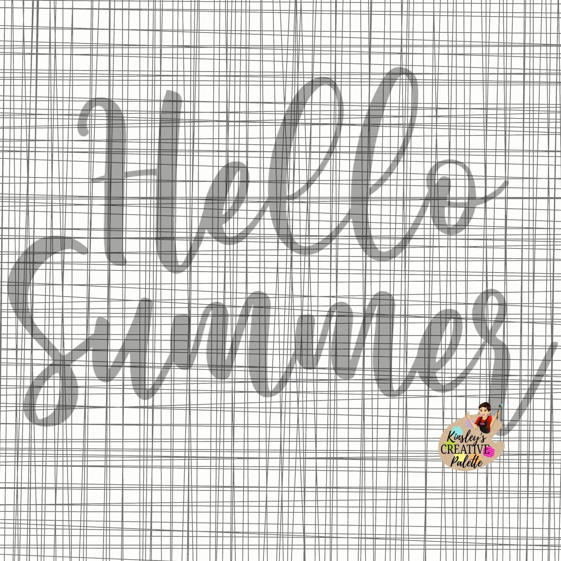 Hello Summer 1 TRACEABLE Lettering Template Hand Lettering | Etsy