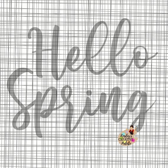 Hello Spring 1 | TRACEABLE Lettering Template | Hand Lettering | SVG ...