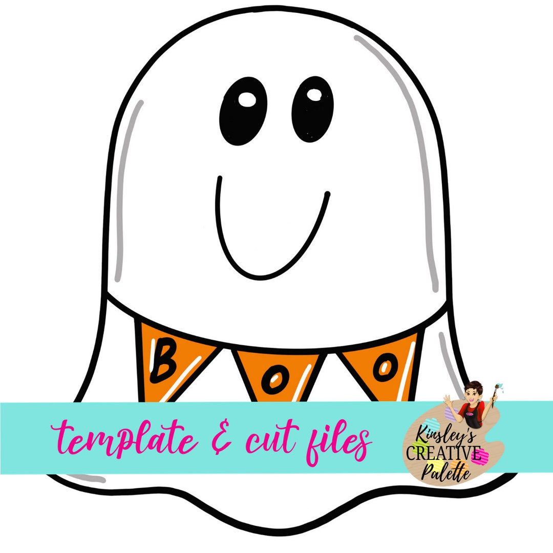 Ghost Boy Door Hanger Template - Ghost Cut Files Template - Stencil ...