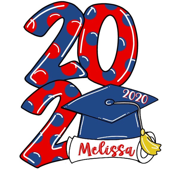 Graduation Hat 2020 Door Hanger Template downloadable cut - Etsy