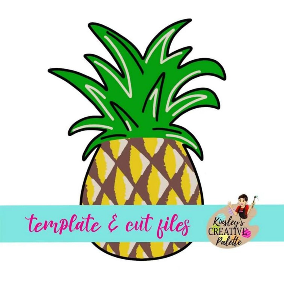 Pineapple Door Hanger Template - Pineapple Door Template - Stencil ...