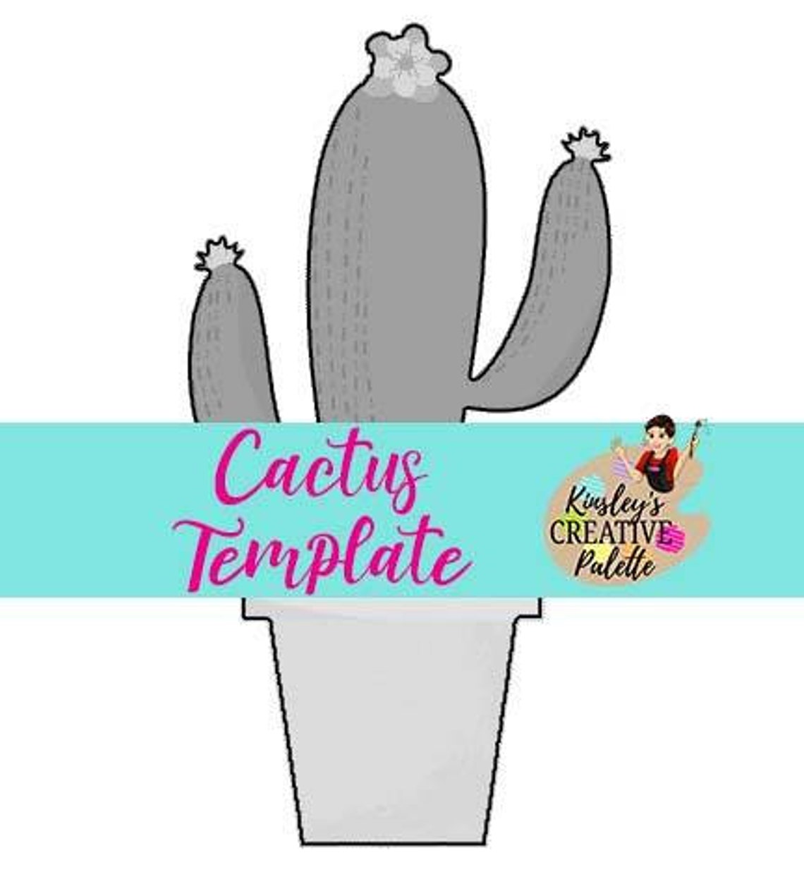 Cactus Door Hanger Template (downloadable) -cut Files Template -stencil ...