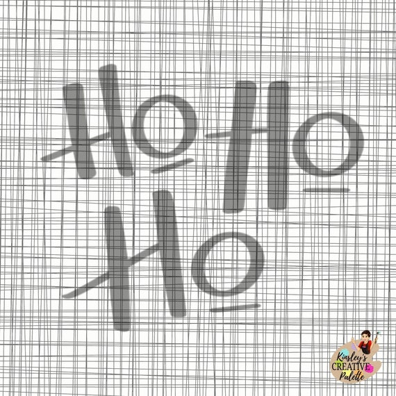 Ho Ho Ho| TRACEABLE Lettering Template | Hand Lettering | SVG Cut File ...