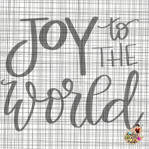 Joy To The World| TRACEABLE Lettering Template | Hand Lettering | SVG ...