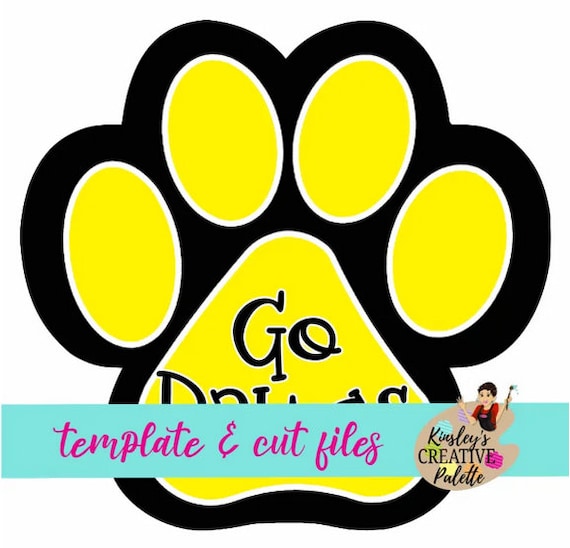 Paw Print Door Hanger Template downloadable cut Files | Etsy