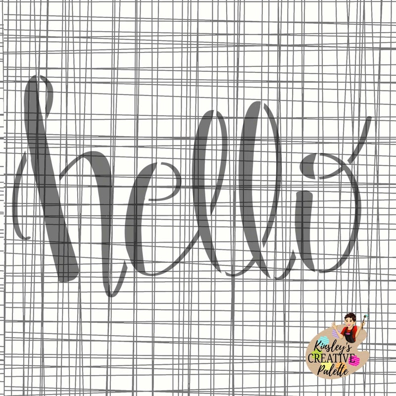 Hello Stencil - Etsy