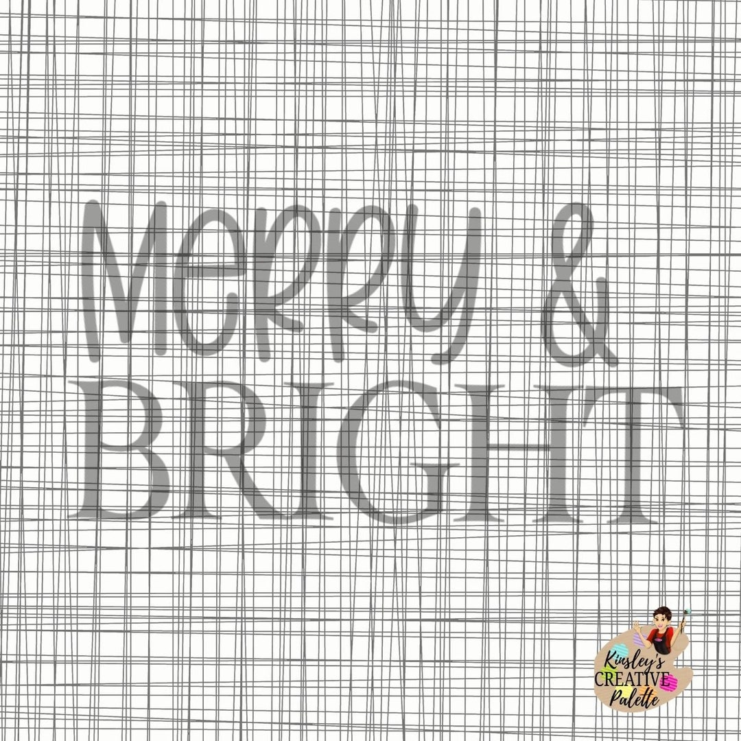 Merry and Bright TRACEABLE Lettering Template | TRACEABLE | Hand ...