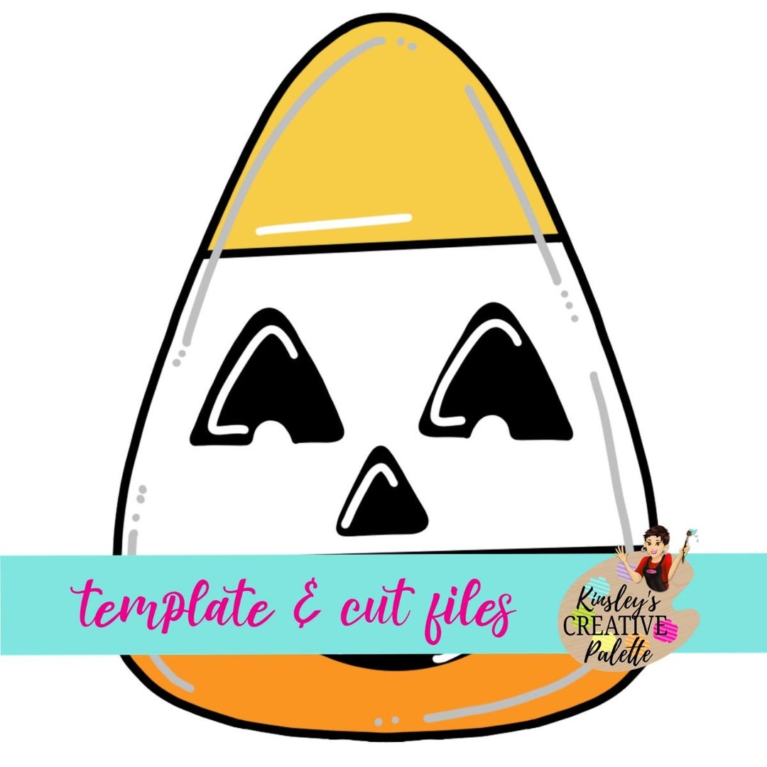 Candy Corn With Face (downloadable) - Candy Corn Cut Files Template ...