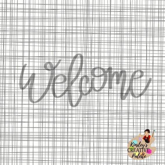 Welcome TRACEABLE Lettering Template Hand Lettering SVG | Etsy