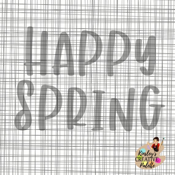 Bold Happy Spring TRACEABLE Lettering Template Hand - Etsy