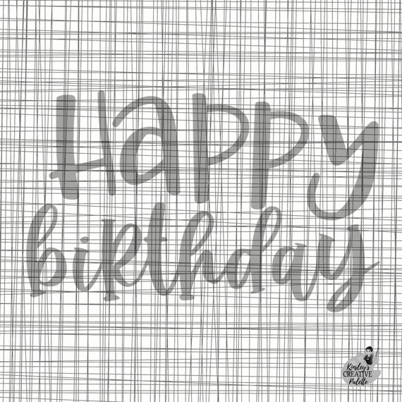 Happy Birthday TRACEABLE Lettering Template Hand Lettering - Etsy