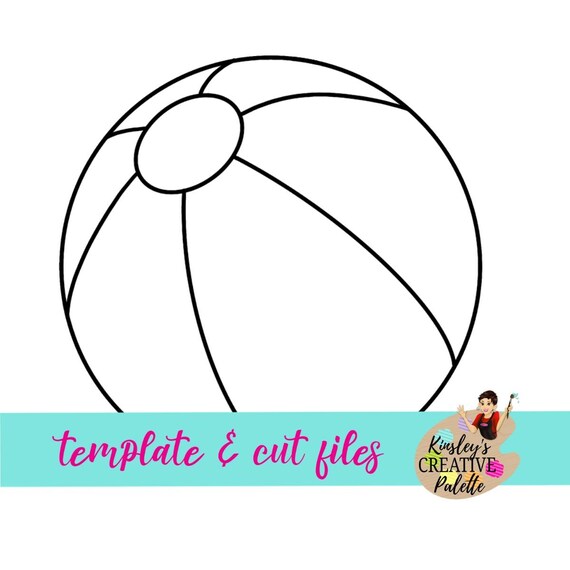 Beach Ball template - Beach Ball Door Hanger Template - stencil - Door ...