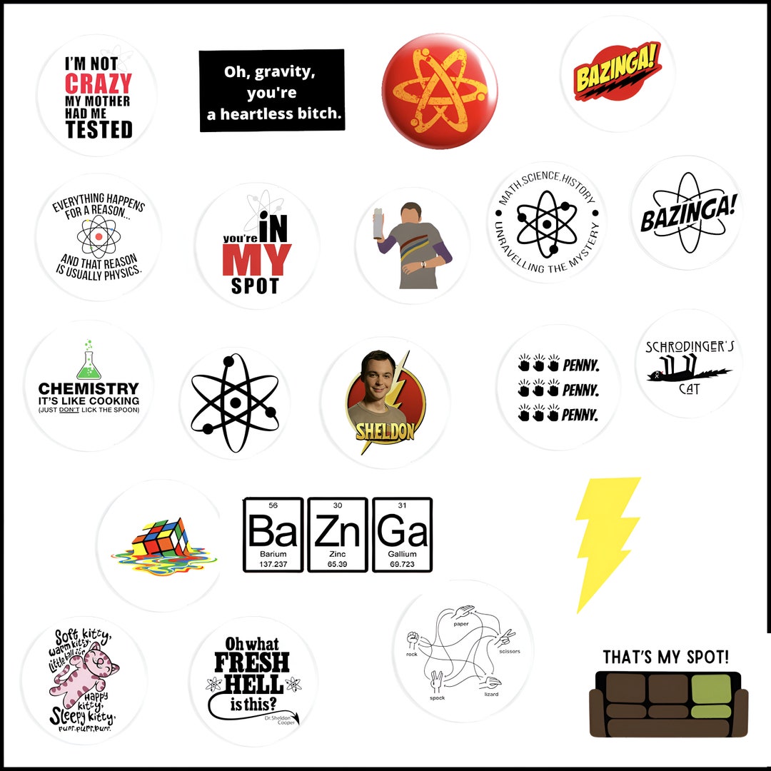 The Big Bang Theory Pin Badge / the Big Bag Theory Shoe Charm / Magnet ...